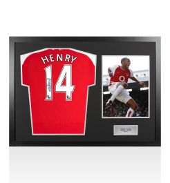 PRE-FRAMED Thierry Henry Signed Arsenal Shirt - Number 14 - Panoramic ...