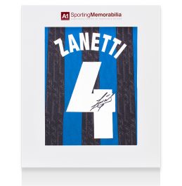 Javier Zanetti Signed Inter Milan Shirt - 1997-98, Number 4 - Gift Box ...