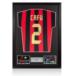 Framed Cafu Signed AC Milan Shirt: Home, 1995-96 - Genuine Signed ...