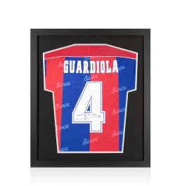 Framed Pep Guardiola Signed Barcelona Shirt: Home, 1994-95 - Compact ...