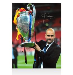 Pep Guardiola Signed Barcelona Photo: Champions League Winner - Genuine ...