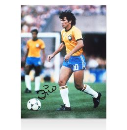 Zico Signed Brazil Photo - 1982 FIFA World Cup - Genuine Signed Sports ...