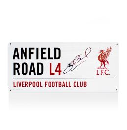 Steven Gerrard Signed Liverpool Street Sign - Anfield Road L4 - Genuine ...