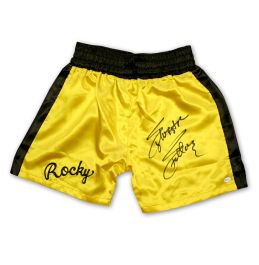 Sylvester Stallone 'Rocky Balboa' Signed Boxing Shorts - Yellow ...