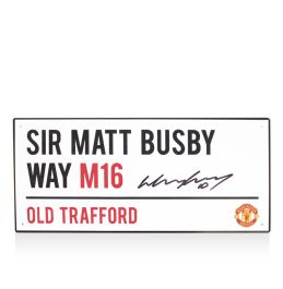 Wayne Rooney Signed Metal Sir Matt Busby Way Road Sign - White ...