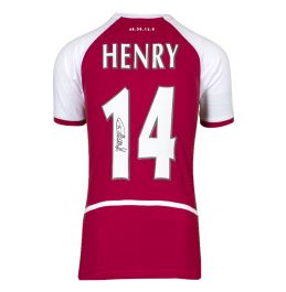 Thierry Henry Signed Arsenal Heritage "Invincibles" T-Shirt - Number 14 ...