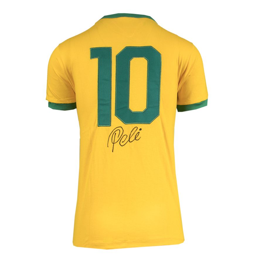 Pele Signed Brazil Shirt - Number 10 - Genuine Signed Sports Memorabilia