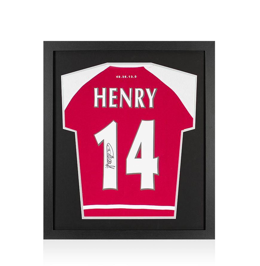 Framed Thierry Henry Signed Arsenal Heritage "Invincibles" T-Shirt ...