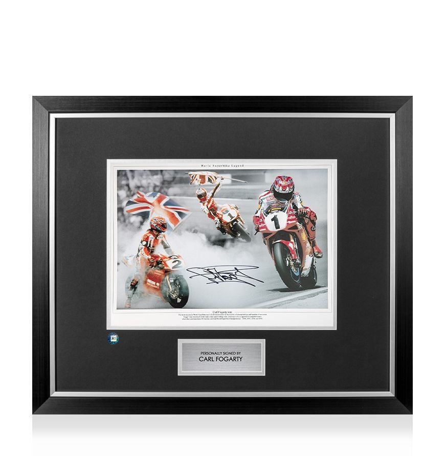 Premium Framed Carl Fogarty Hand Signed Photo - World Superbike Legend ...