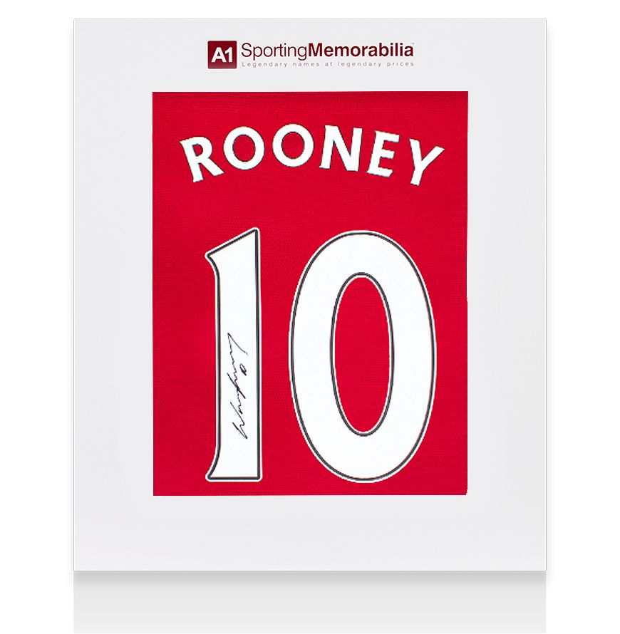 Wayne Rooney Signed Manchester United Shirt - 2021-22, Number 10 - Gift ...