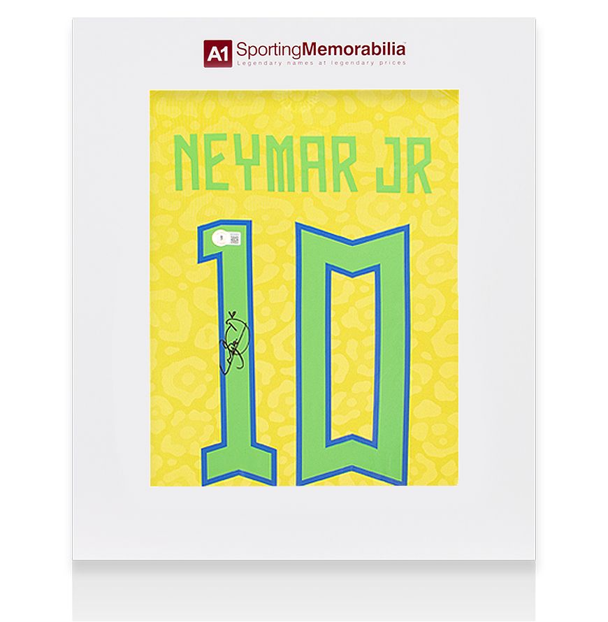 Neymar Jr Signed Brazil Shirt - 2022-23, Number 10 - Gift Box - Genuine ...