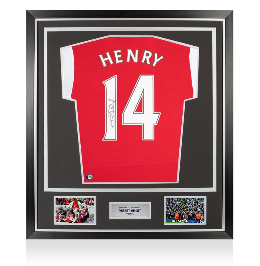 Framed Thierry Henry Signed Arsenal Shirt: Home, 2021-22 - Premium ...