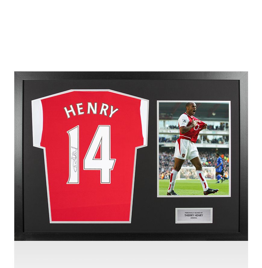 Framed Thierry Henry Signed Arsenal Shirt: Home, 2021-22 - Panoramic ...