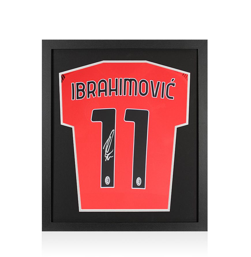 Framed Zlatan Ibrahimovic Signed AC Milan Shirt: Home, 2023-24 ...