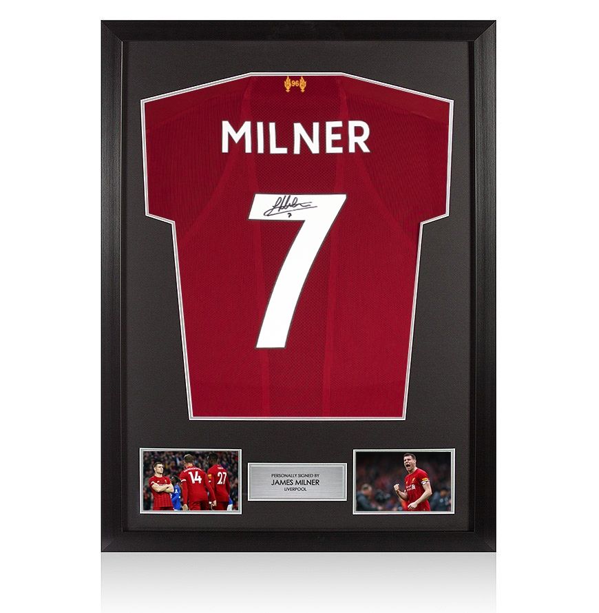 PRE-FRAMED James Milner Signed Liverpool 2019/20 Shirt - Number 7 ...