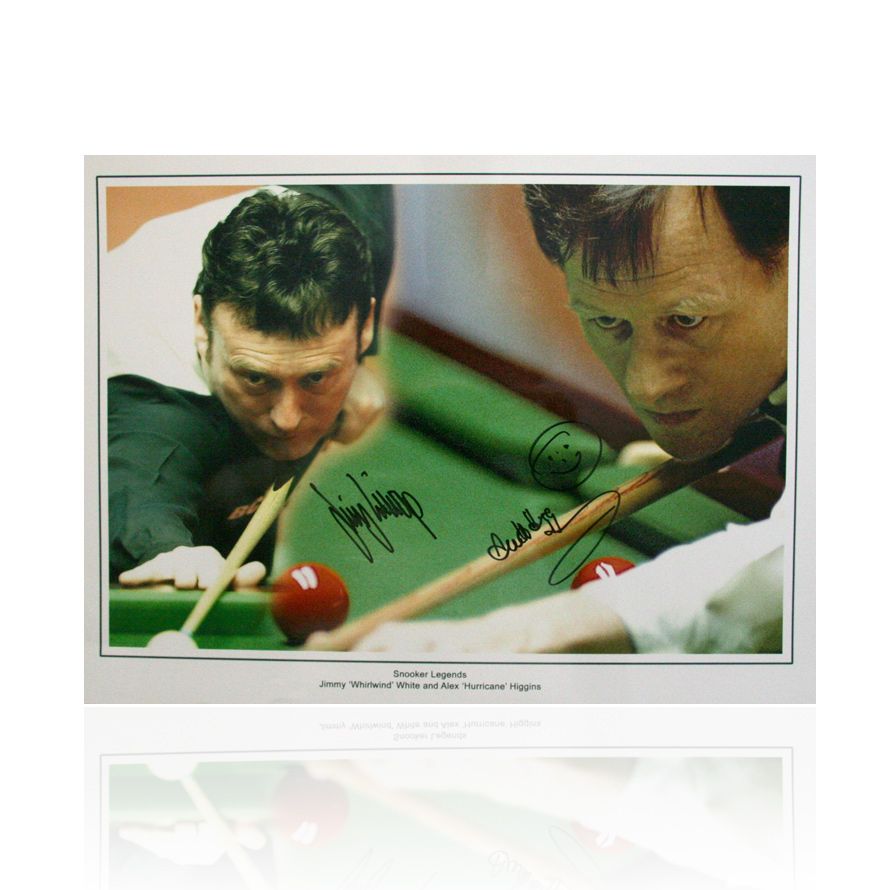 Jimmy White and Alex Higgins signed photo - Genuine Signed Sports ...