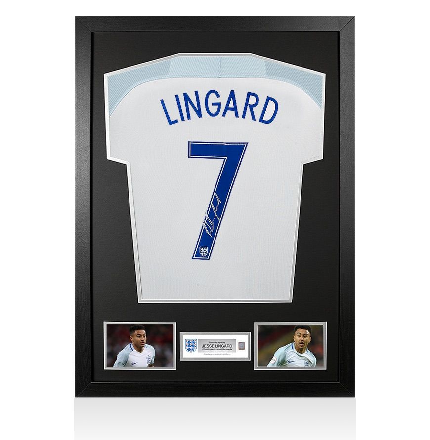 PRE-FRAMED Jesse Lingard Official England Signed Shirt - 2016-2017 ...