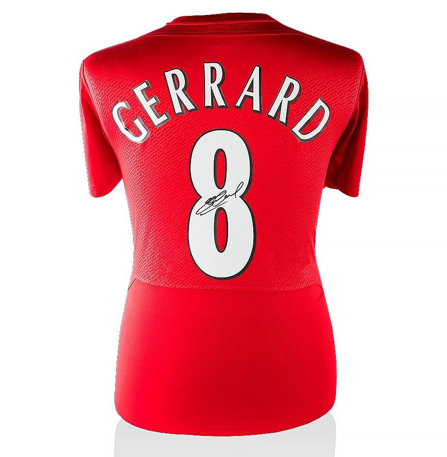 Steven Gerrard Signed Liverpool Shirt - Istanbul 2005 Champions League ...