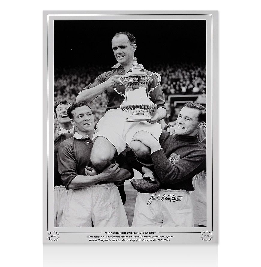 Jack Crompton Signed Manchester United Photo - 1948 FA Cup - Genuine ...