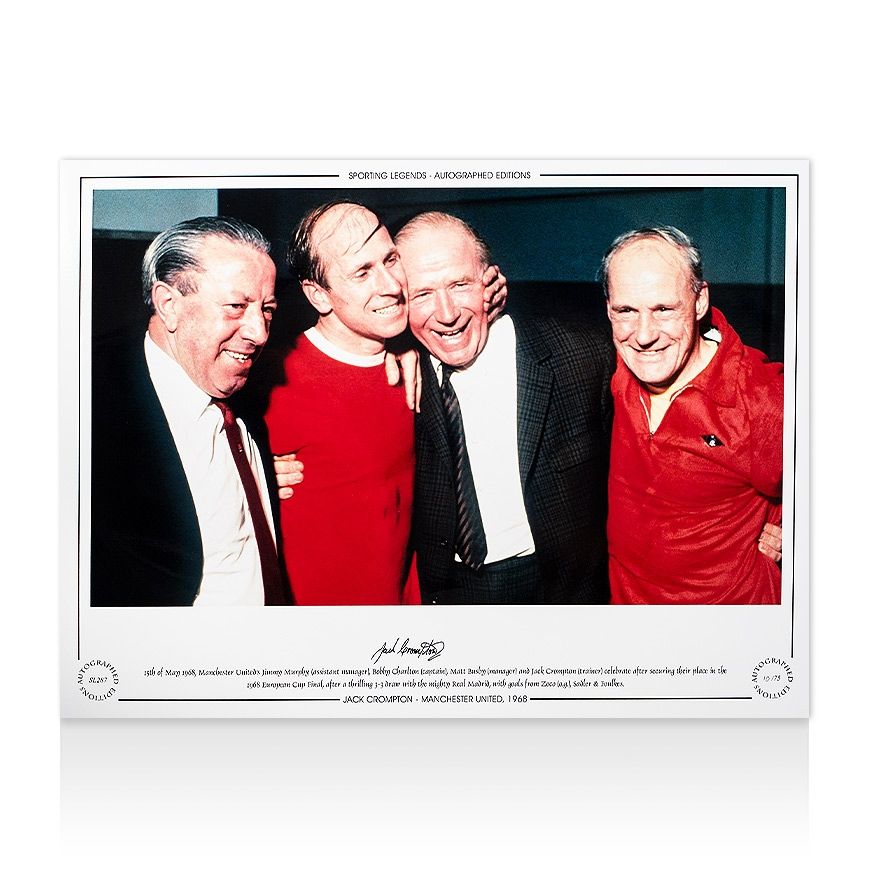 Jack Crompton Signed Manchester United Photo - 1968 - Genuine Signed ...