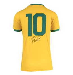 Pele Signed Brazil Shirt - Number 10 - Genuine Signed Sports Memorabilia