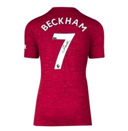 David Beckham Signed Manchester United Shirt - 2020/2021, Home, Number ...
